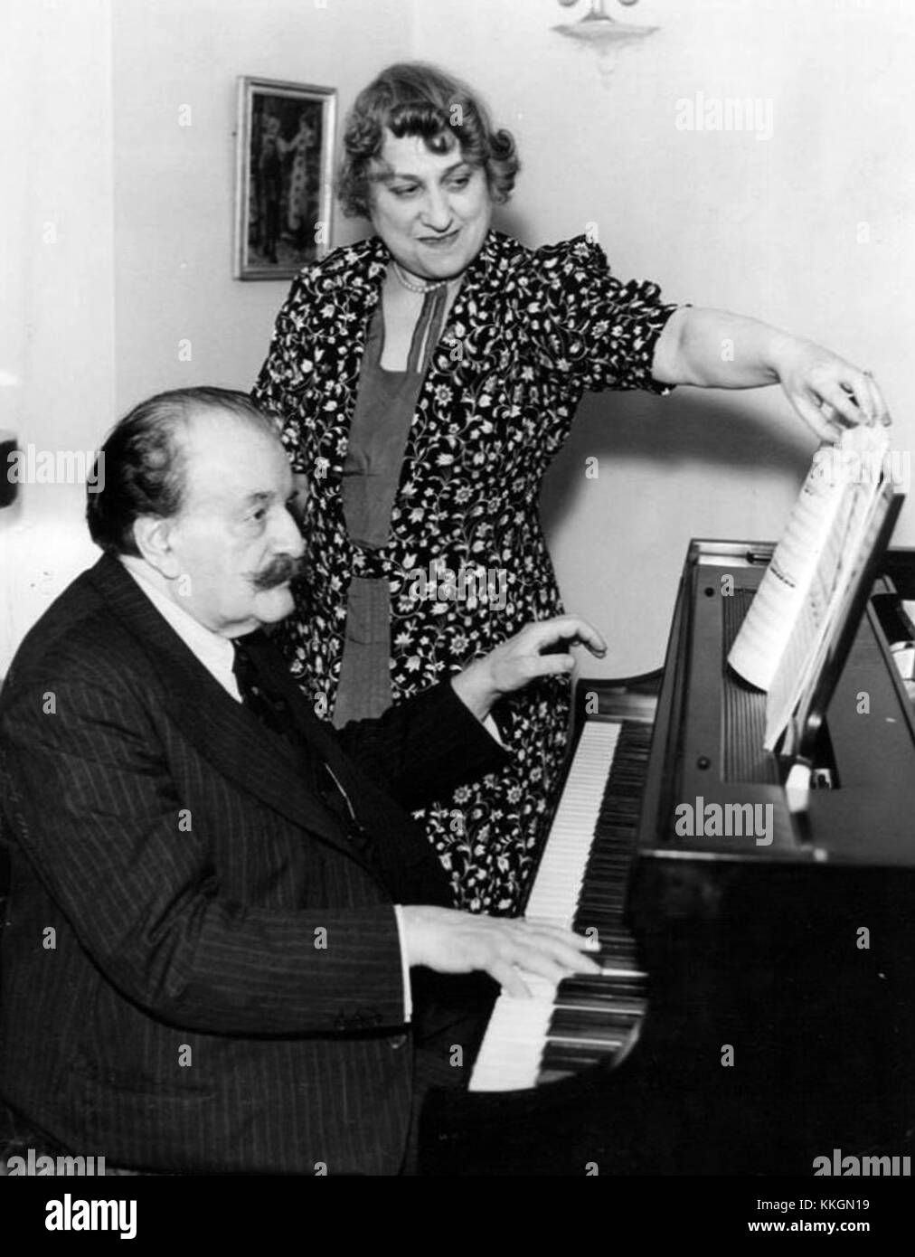 Moriz Rosenthal and wife 1938 Stock Photo - Alamy