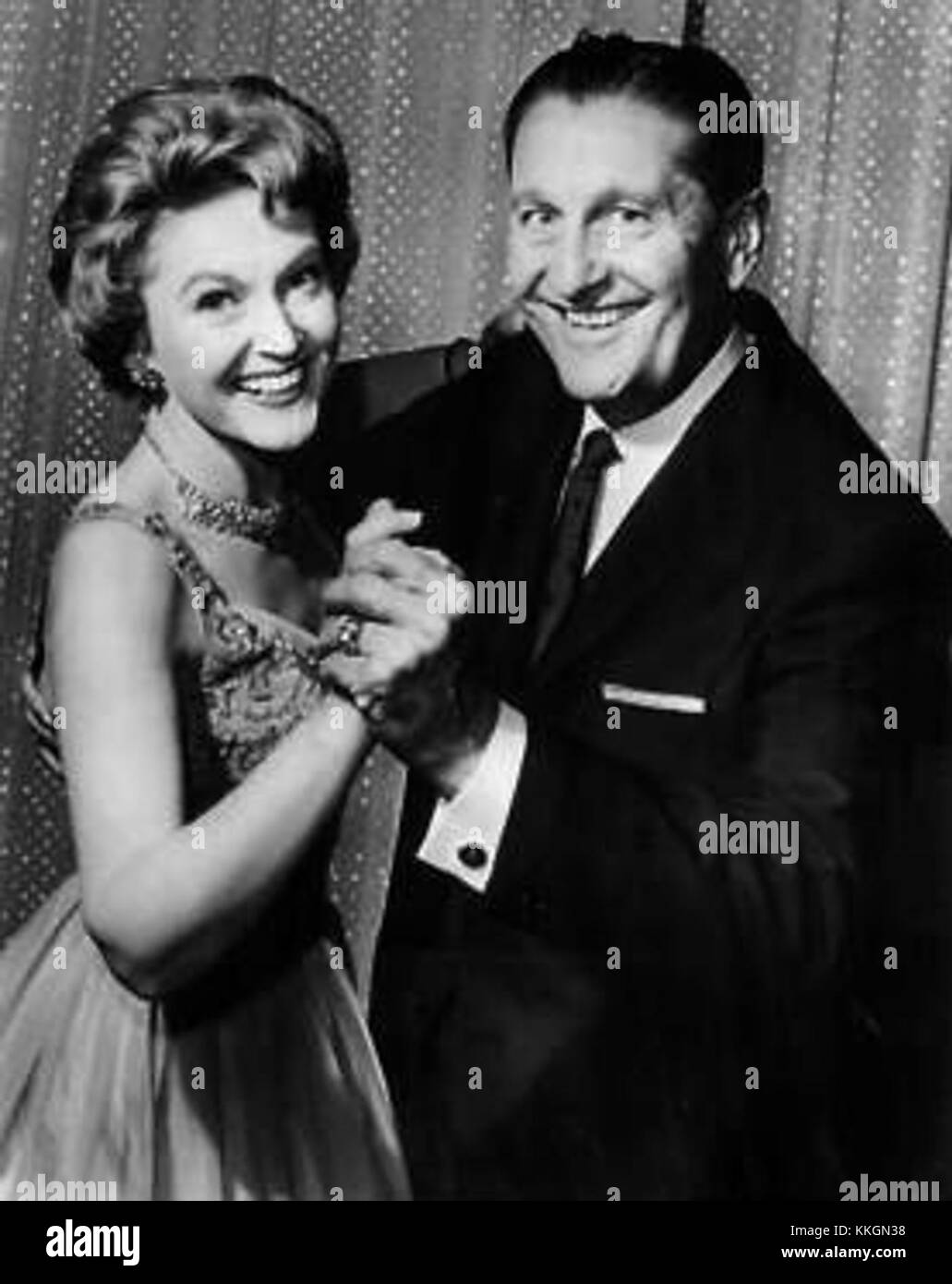 A vintage photograph of Lawrence Welk and Norma Zimmer, prominent ...