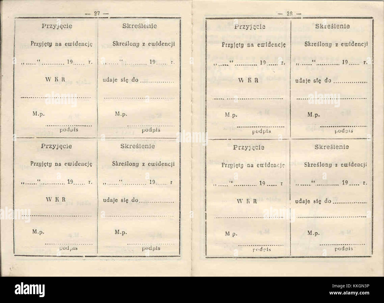 This document is a military booklet from Poland, issued on June 21 ...