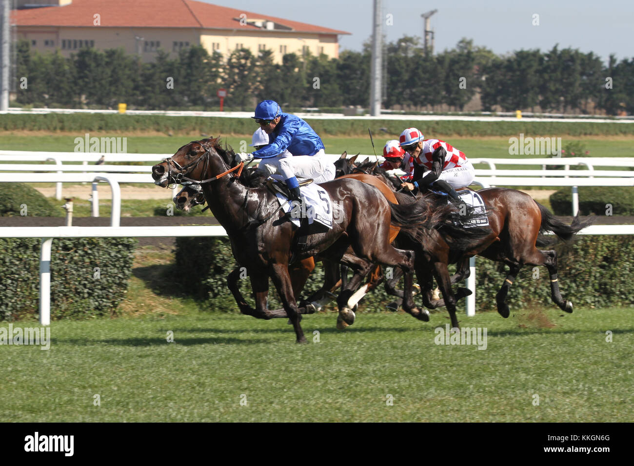 ISTANBUL, TURKEY - SEPTEMBER 03, 2017: Riders compete in a run in ...