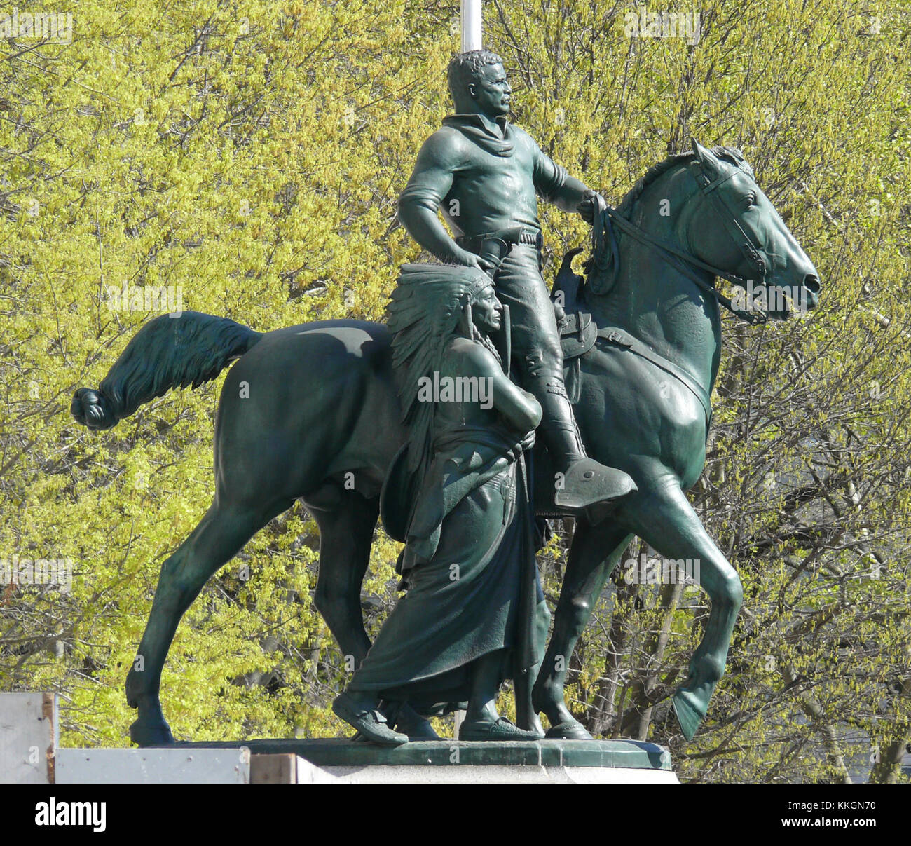 This statue of Theodore Roosevelt is located in Central Park, Manhattan ...