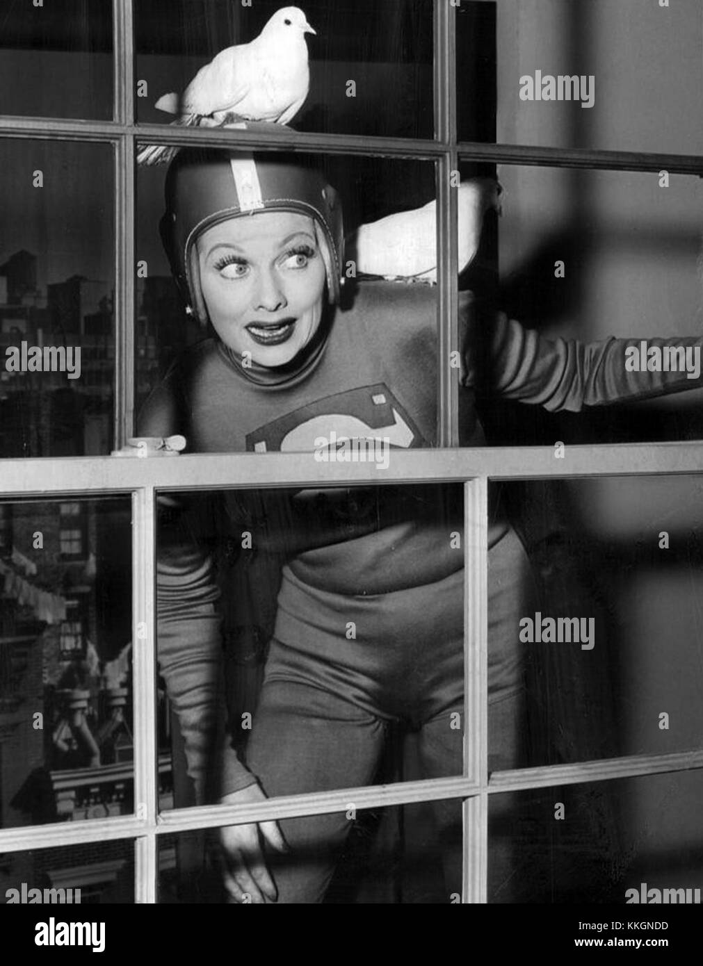 This 1957 image features actress Lucille Ball, famously known for her ...