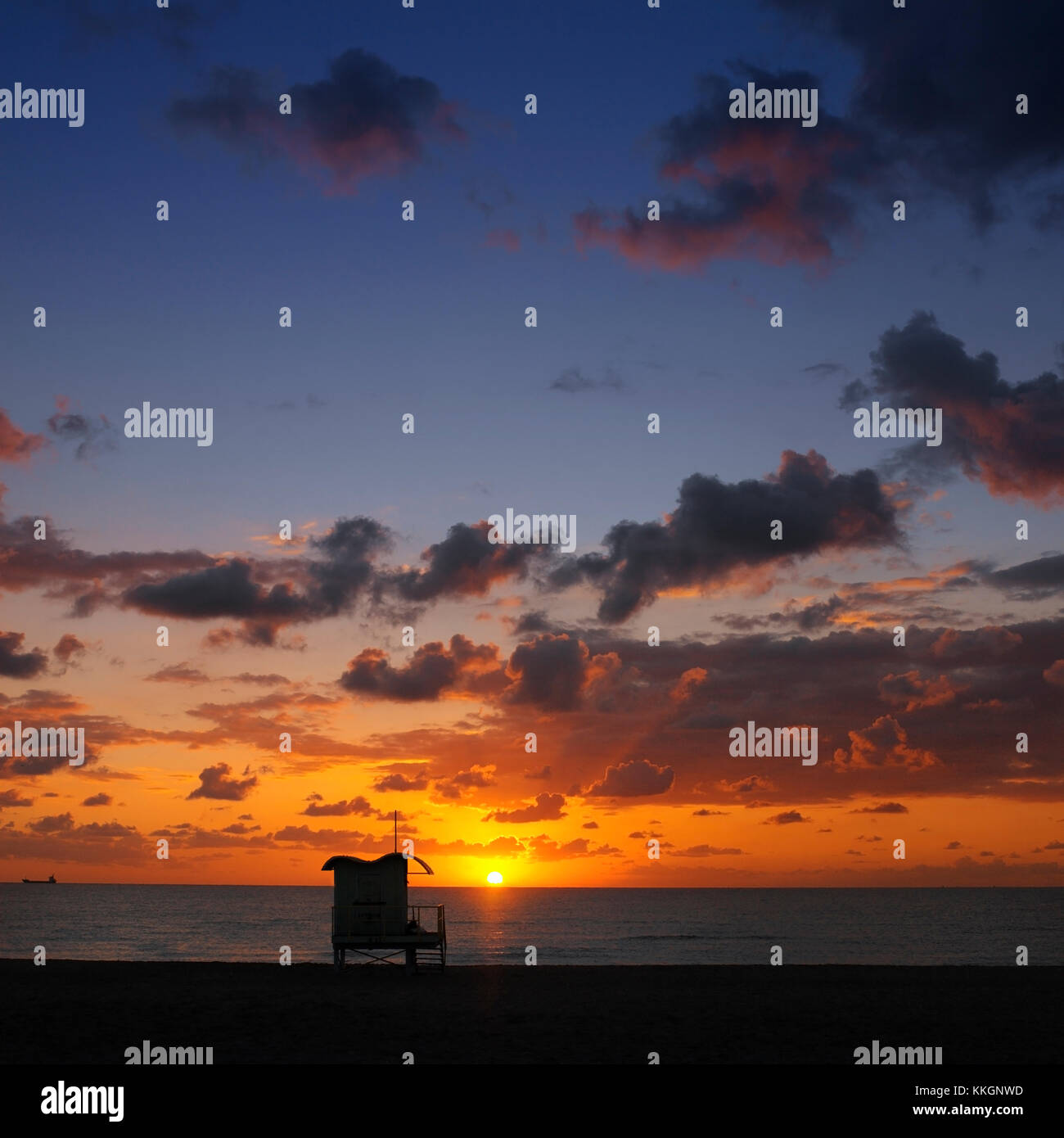 Miami Beach at sunset - Florida - United States of America Stock Photo ...