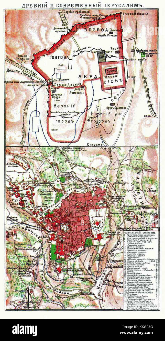 An old map of Jerusalem provides a historical view of the city ...
