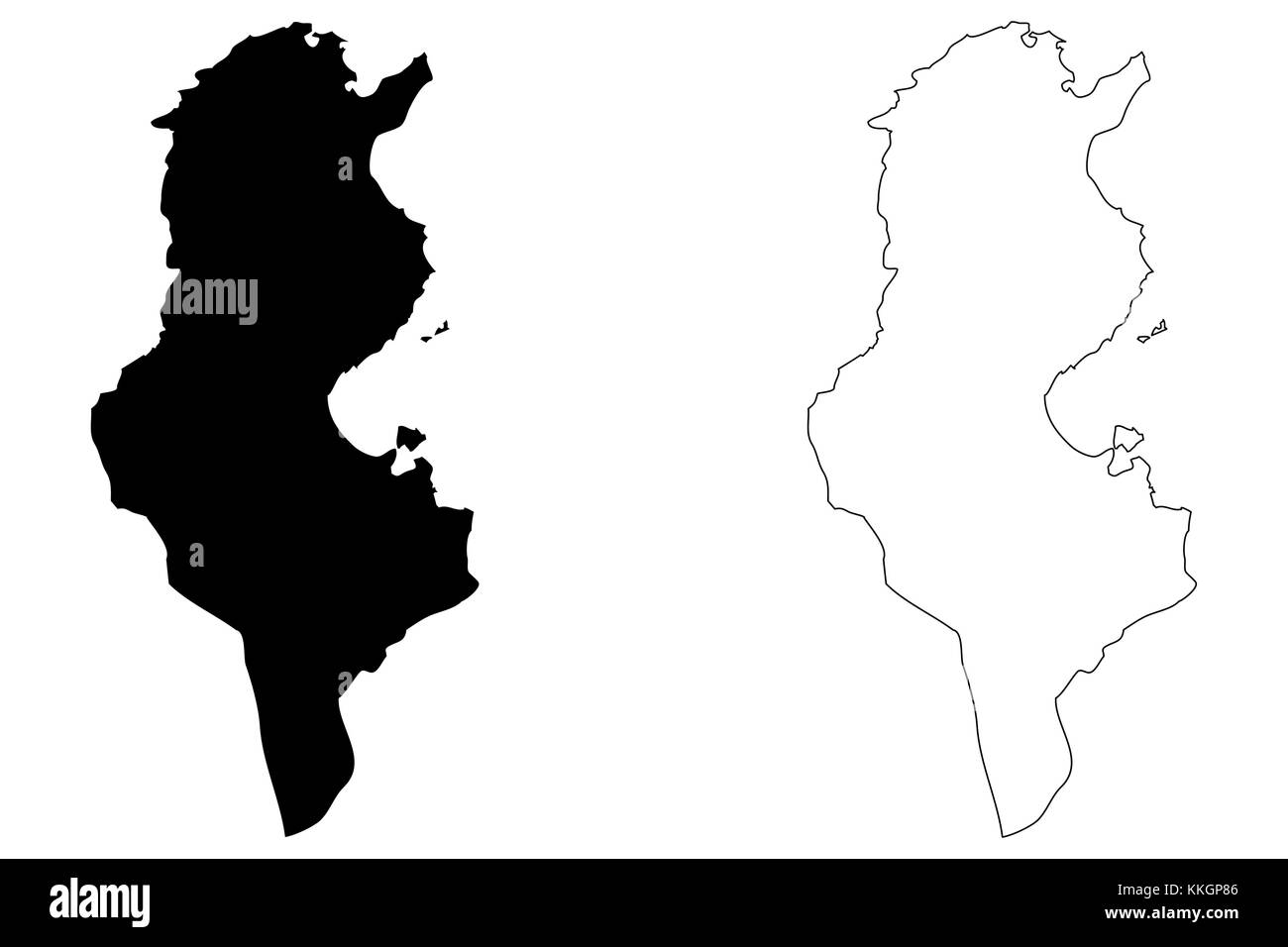 Tunisia Map Vector Illustration Scribble Sketch Republic Of Tunisia