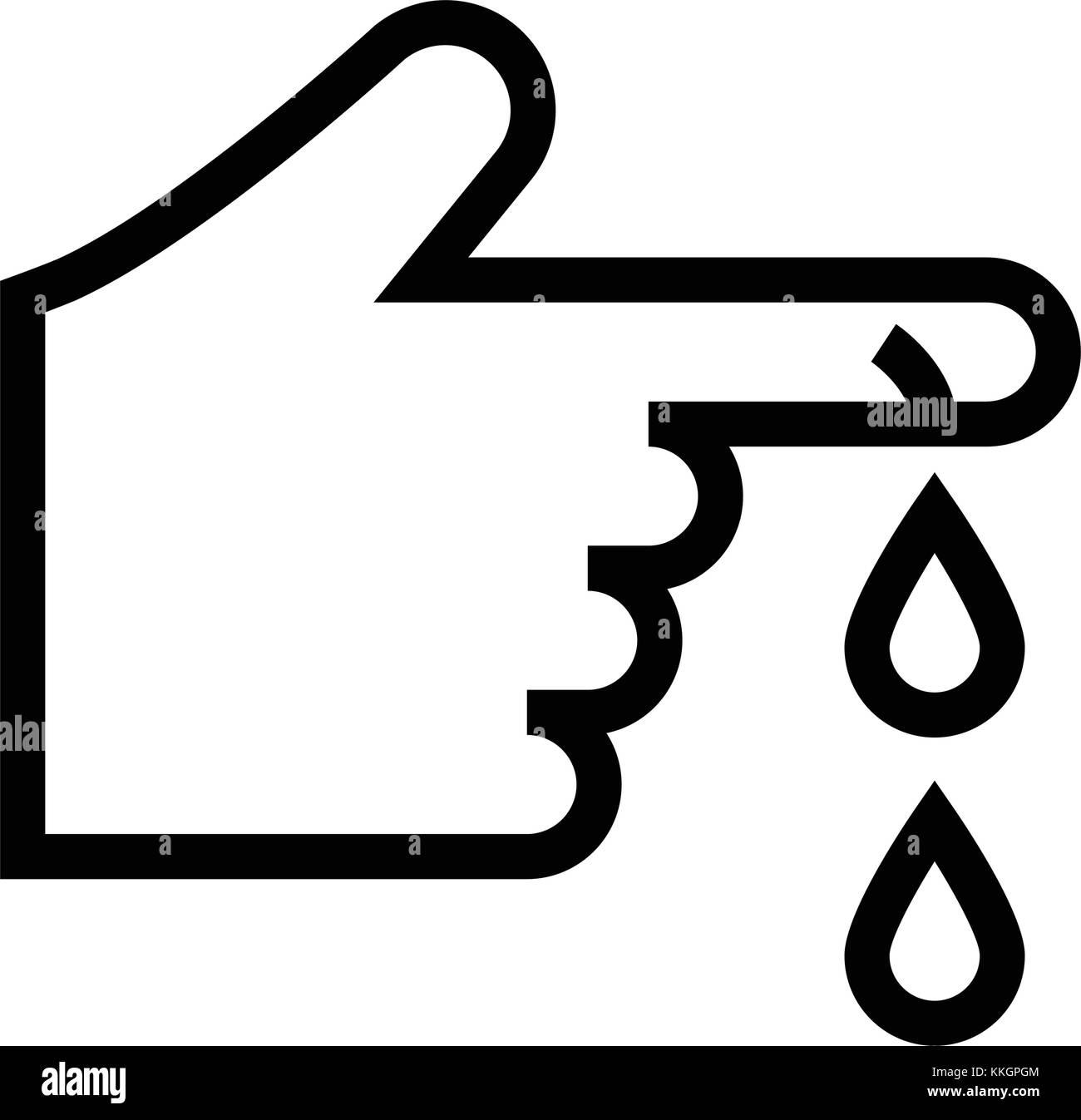 Finger injury vector vectors hi-res stock photography and images - Alamy