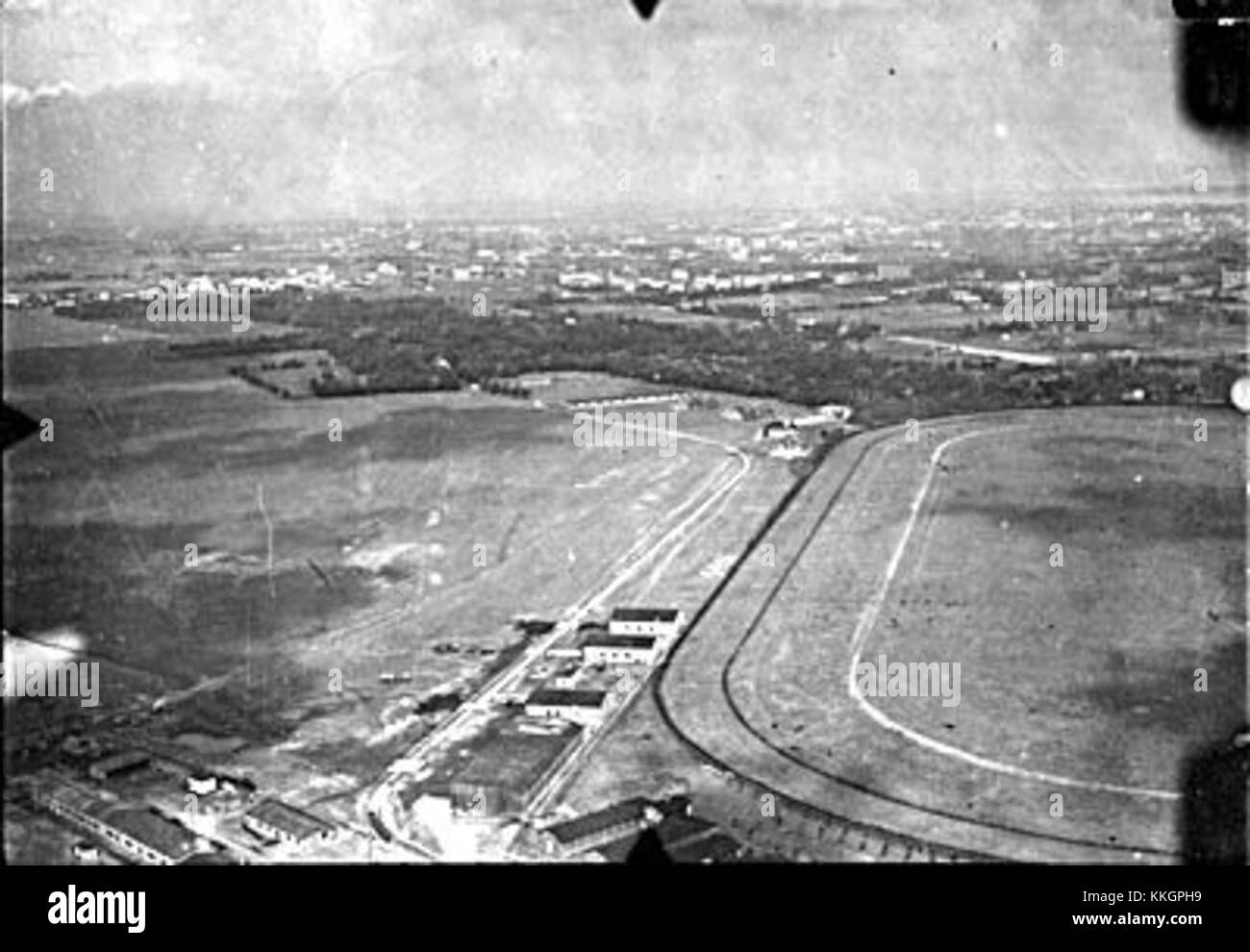 A historical photograph of Pole Mokotowskie in Warsaw, Poland, before ...