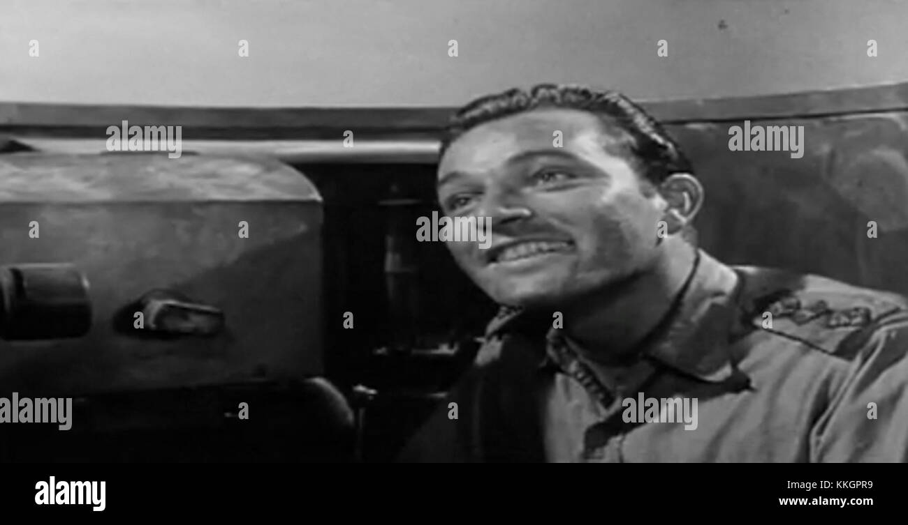 A 1953 still from the movie The Desert Rats, featuring Richard Burton ...