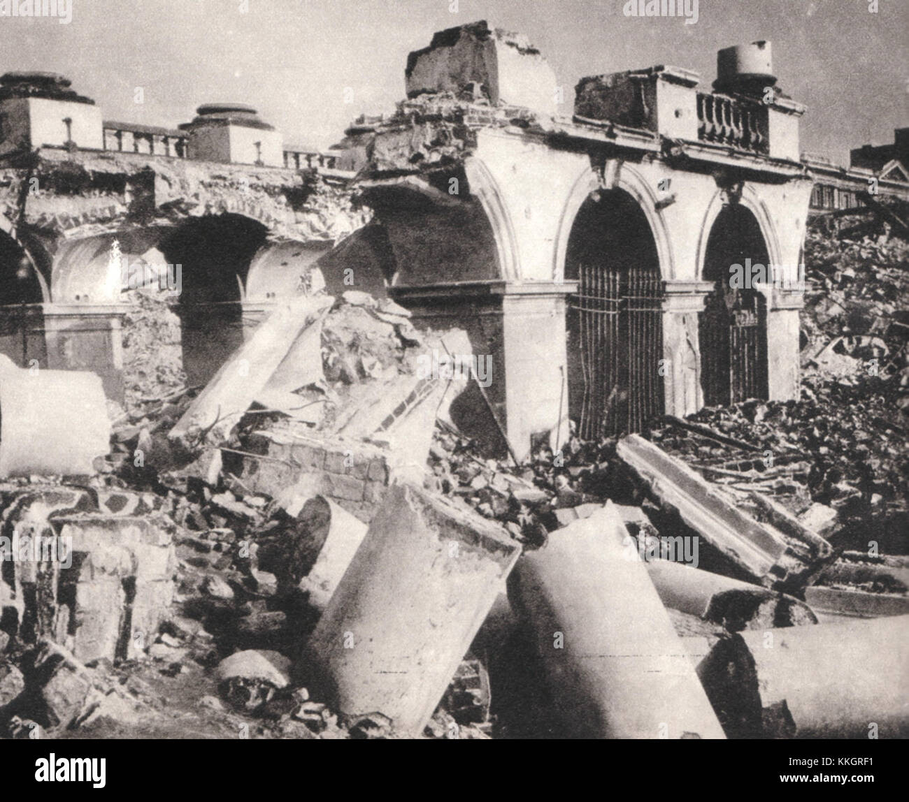 The Saski Palace Warsaw, destroyed by Germans in 1944 Stock Photo - Alamy
