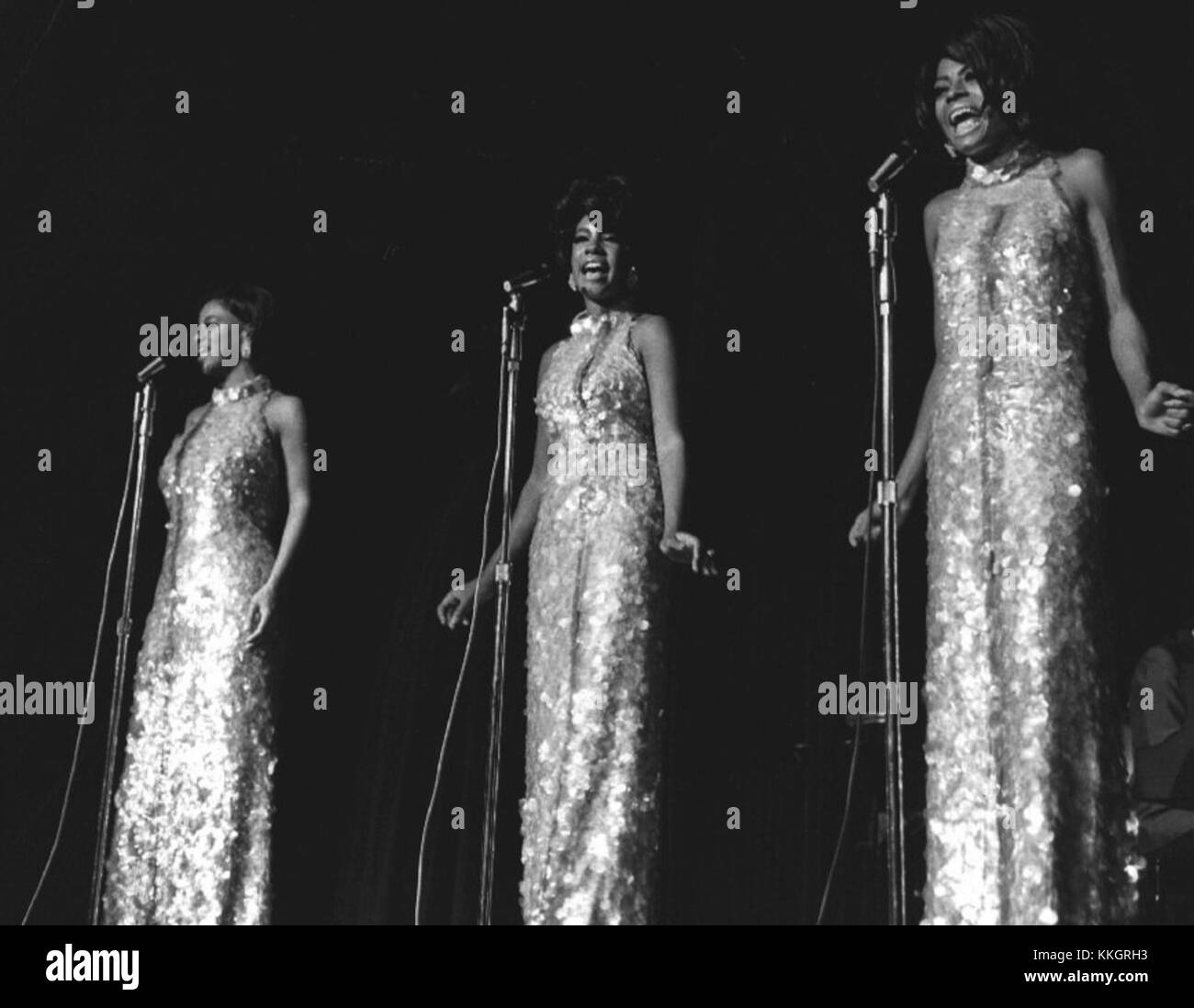 This 1969 photograph shows the Supremes performing at the Frontier ...