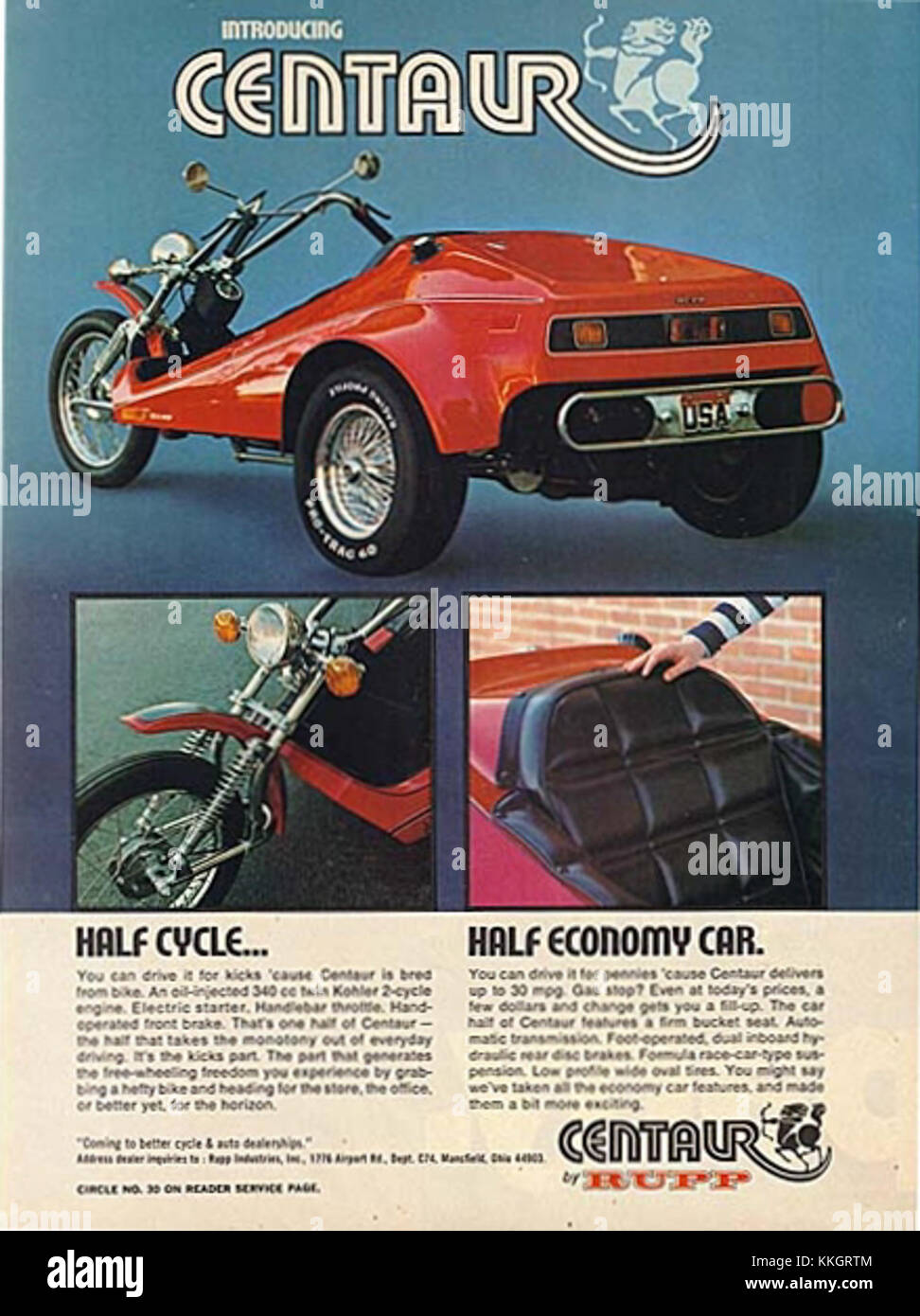 The Rupp Centaur Ad was a promotional piece for the Rupp Centaur ...