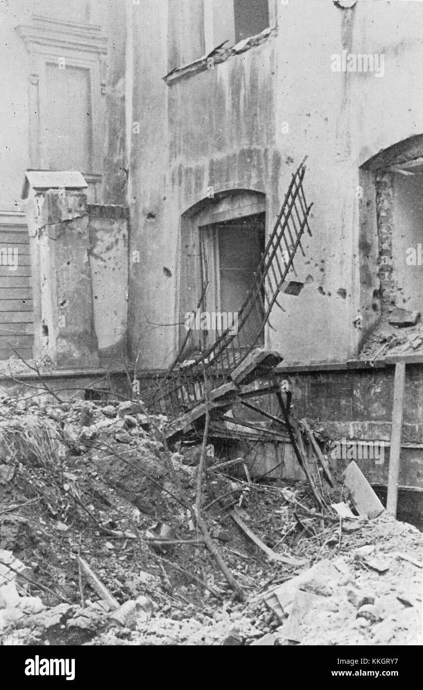 This image captures a moment from World War II in Krakow, showcasing ...
