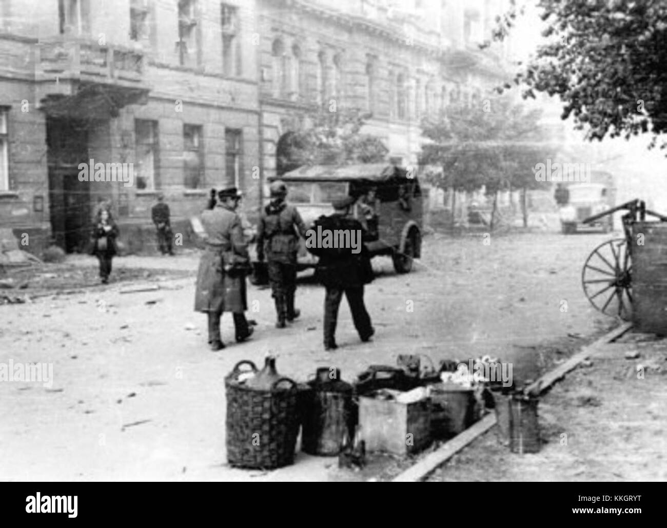 This image of the Warsaw Uprising by Lokajski depicts scenes from the ...