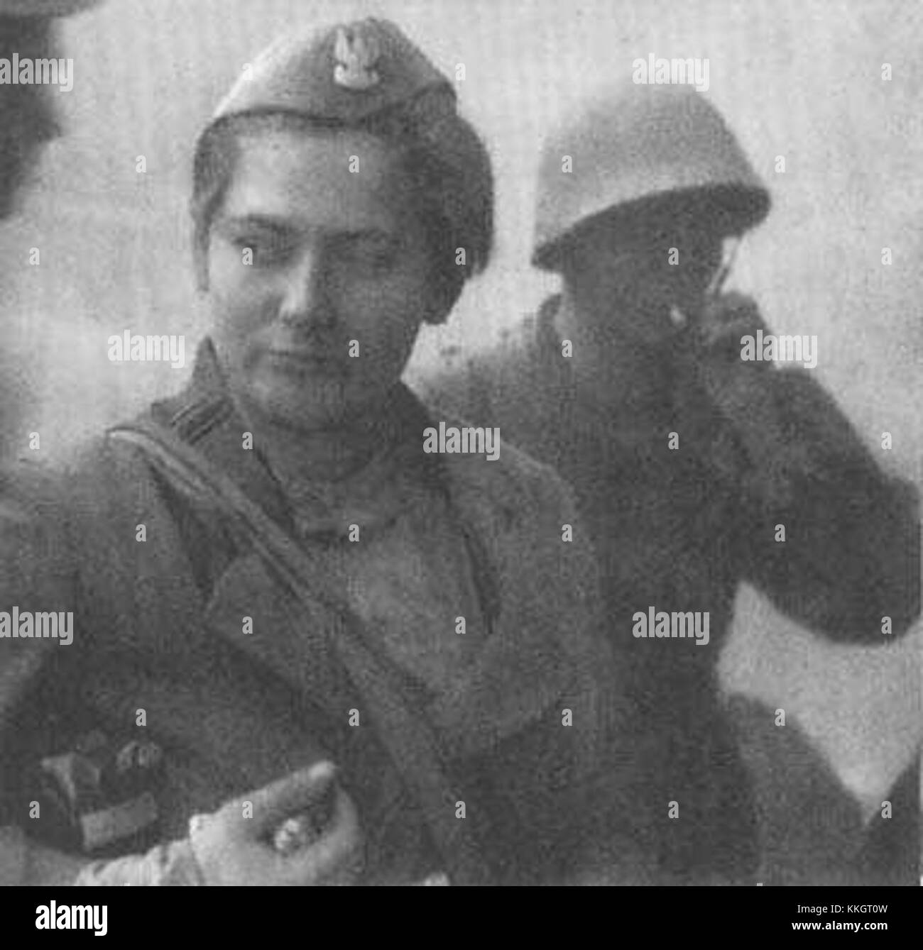 A historical image of the Warsaw Uprising, capturing a moment in the ...