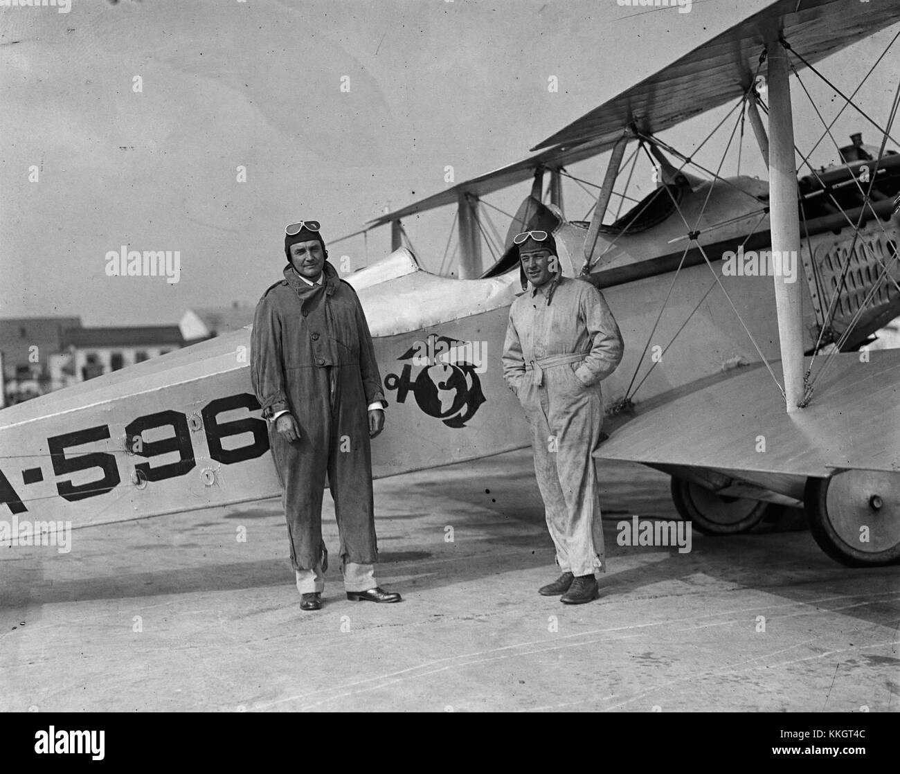 This 1925 photograph shows William R. Coyle alongside a U.S. Marine ...