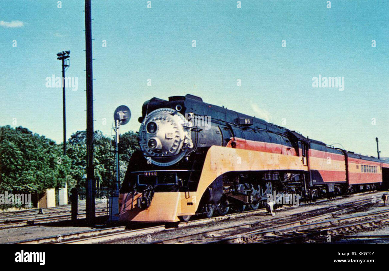 A photograph showcasing the Coast Daylight train in 1954, highlighting ...