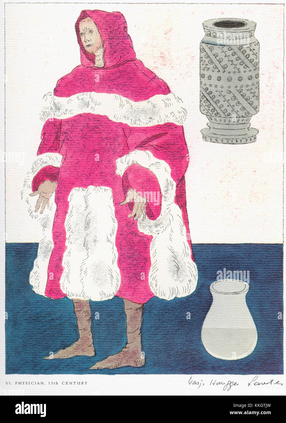 This depiction of a 15th-century physician highlights medical practices ...