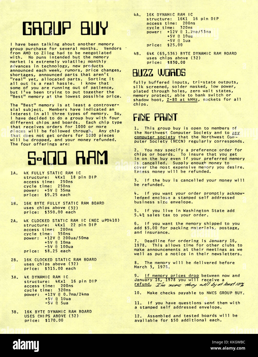 This image shows the December 1977 page from the Northwest Computer ...