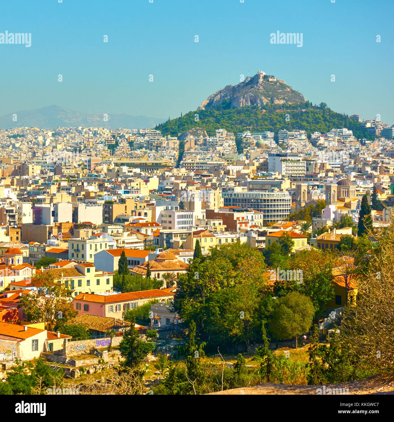 Athens roofs colour hi-res stock photography and images - Alamy