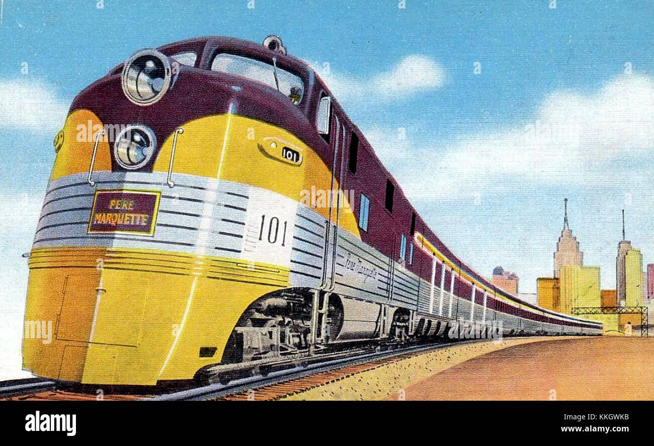 The Pere Marquette Railway streamliner was a train model used by the ...