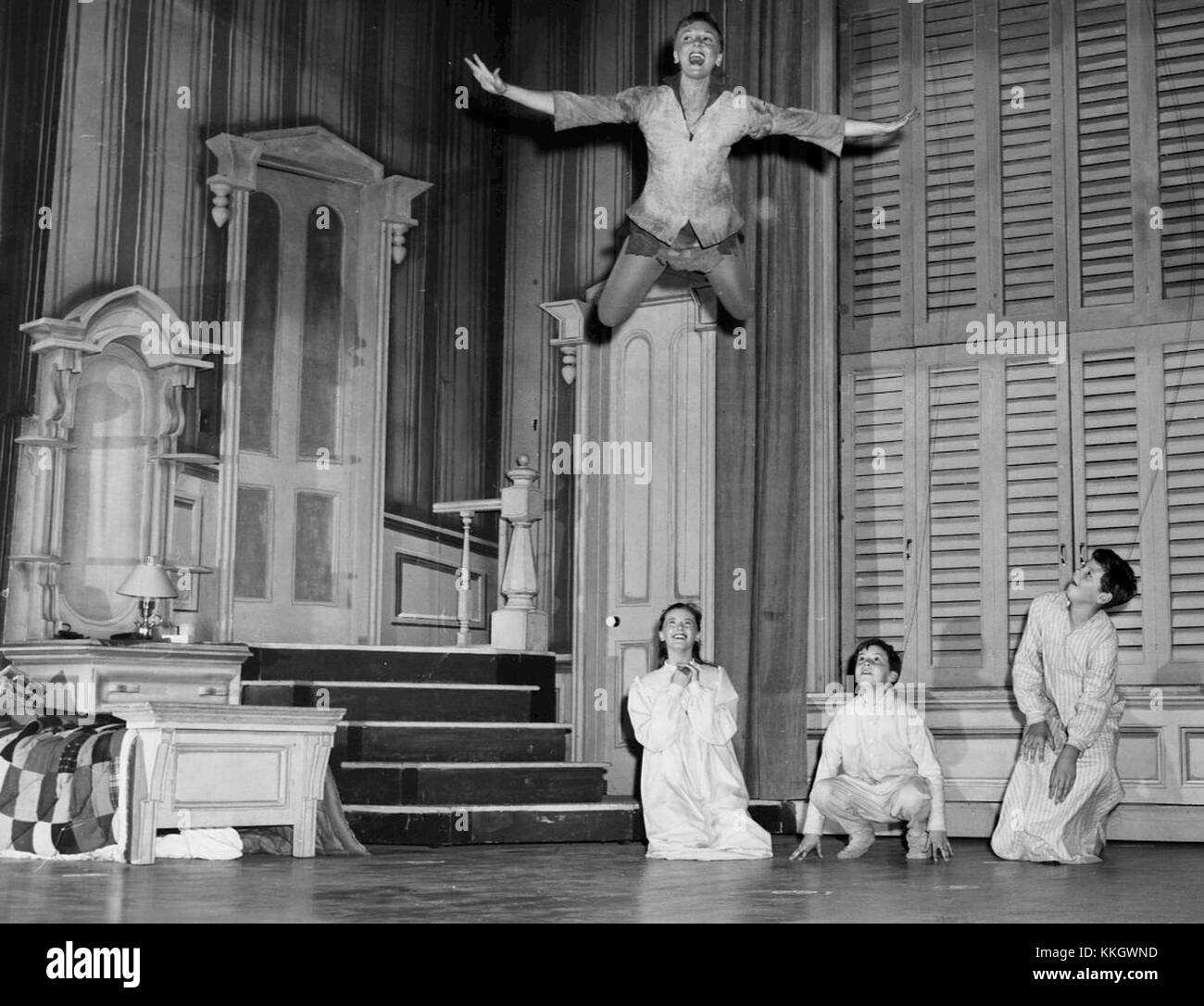 Mary Martin starred as Peter Pan in the 1954 Broadway production of ...