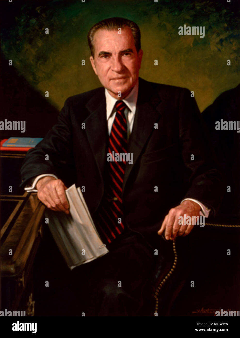 This presidential portrait depicts Richard Nixon, the 37th President of ...