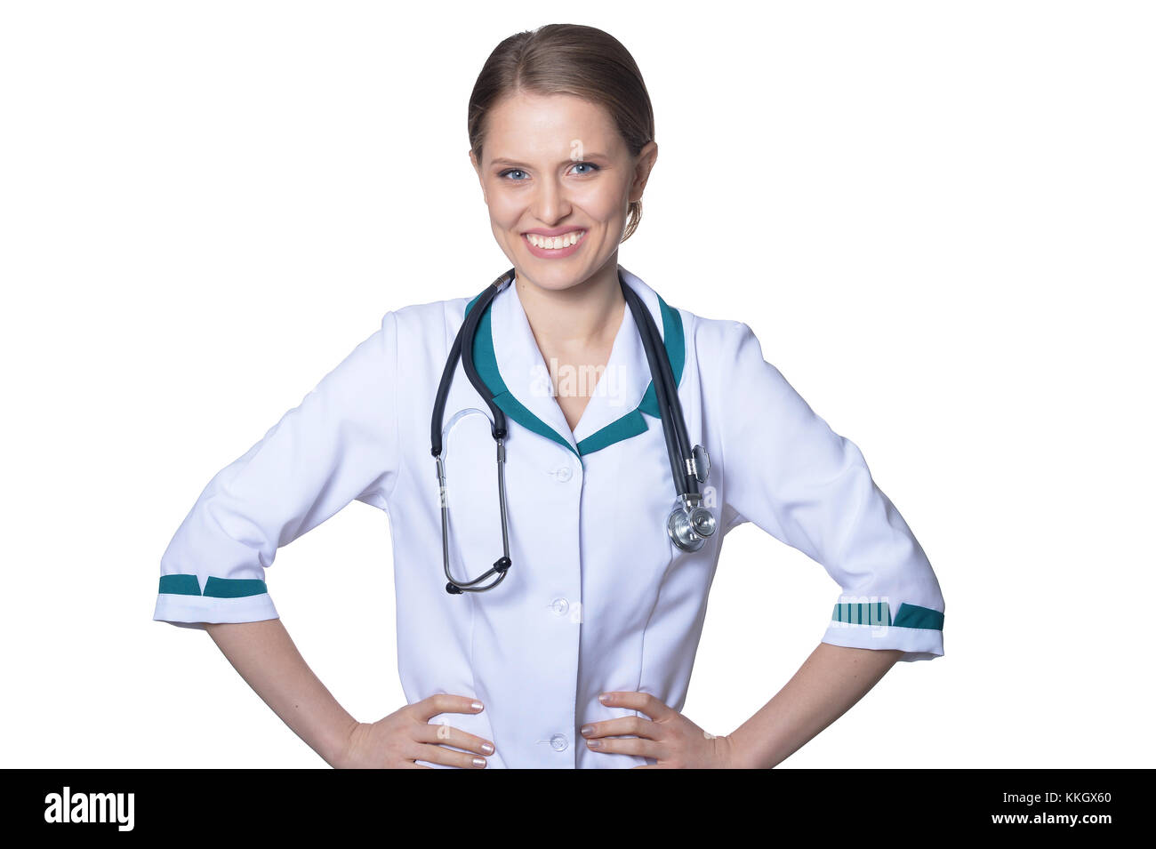 female doctor posing Stock Photo - Alamy