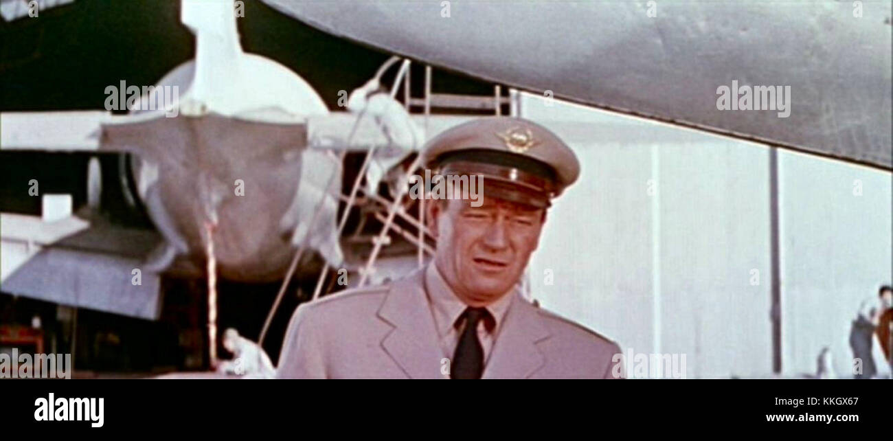 A screenshot from the 1954 film *The High and the Mighty*, featuring ...