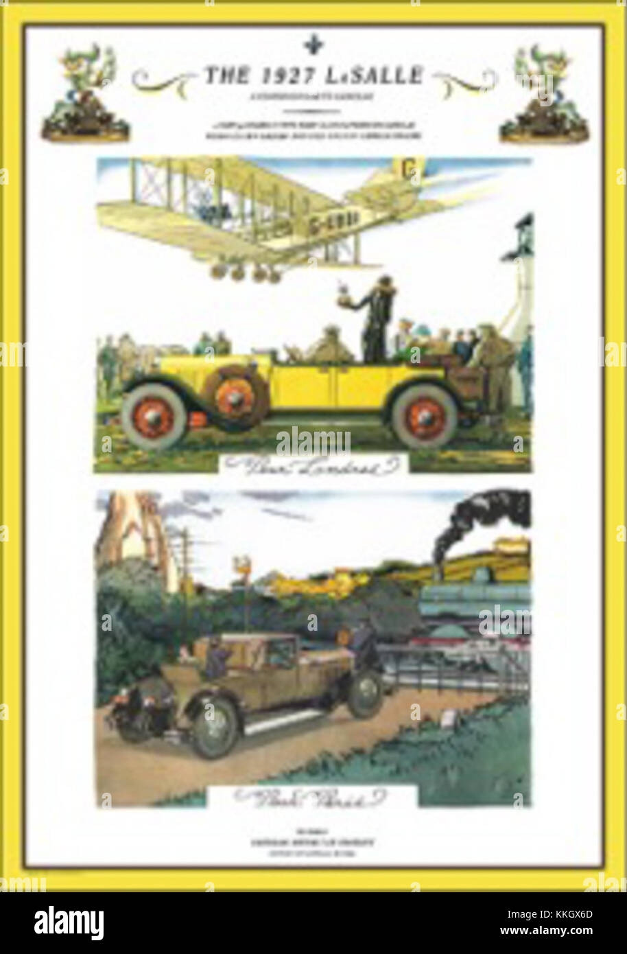 Photograph of a Lasalle dealer advertisement, showcasing the ...