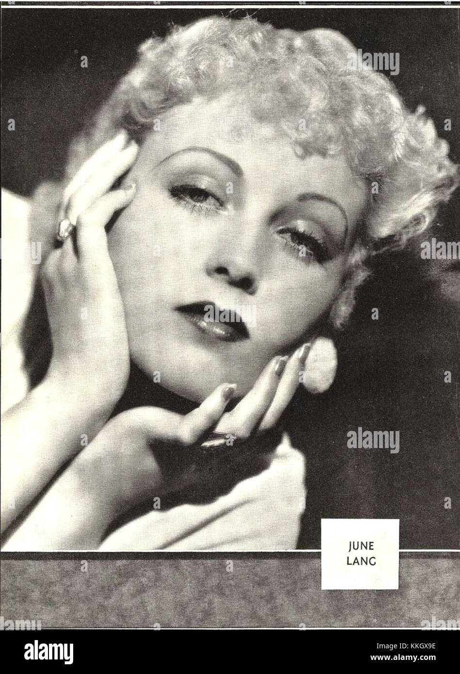 This advertisement featuring actress June Lang was published in an ...