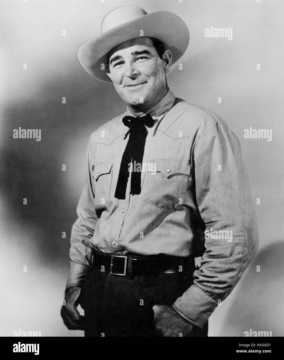 A photograph of Rod Cameron in the role of a state trooper in 1957 ...