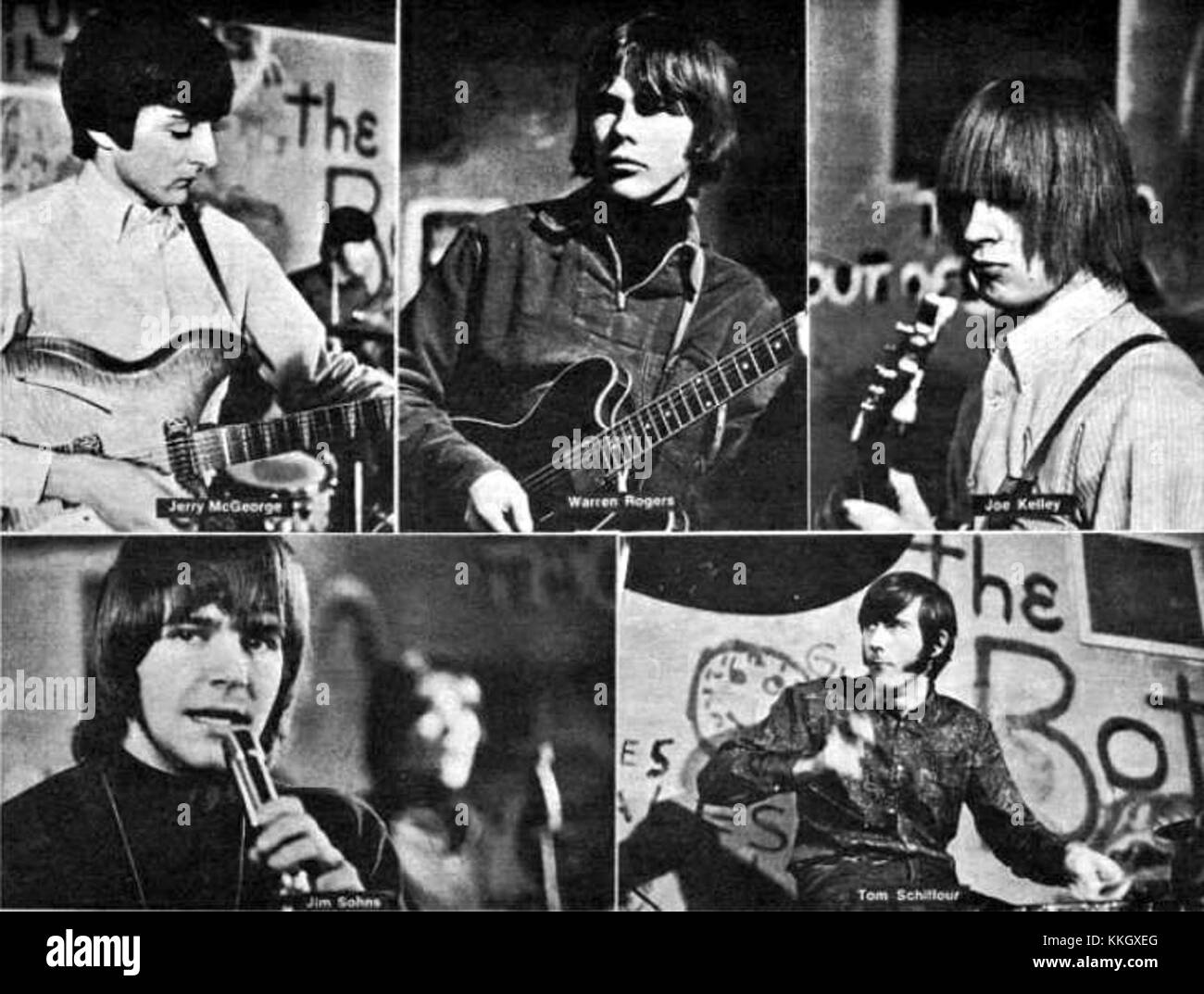 This composite image represents the *Shadows of Knight*, a rock band ...