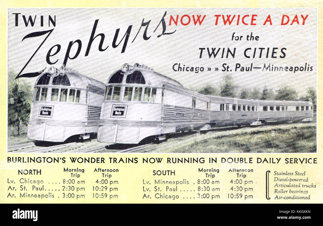 The Twin Cities Zephyrs were a well-known train service operating in ...