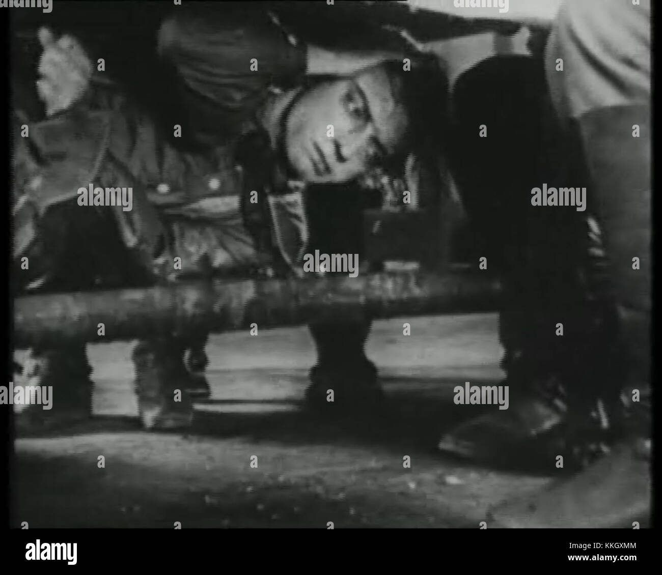 A scene from the 1926 silent film 'The General', directed by Buster ...