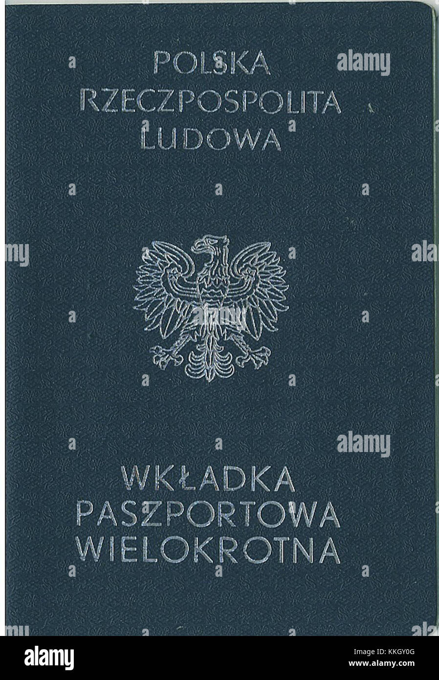 This image shows the cover of a passport insert, a document that ...
