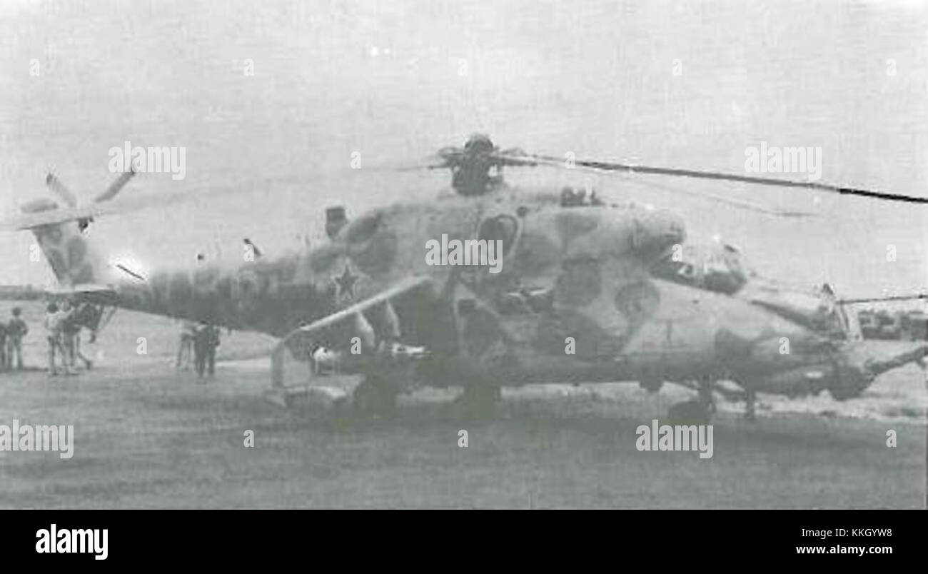The Mi-24RCh is a Soviet-designed attack helicopter that served as a ...