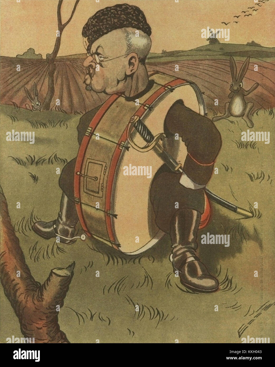 This caricature by Bob depicts Alexander F. Rediger, showcasing the ...