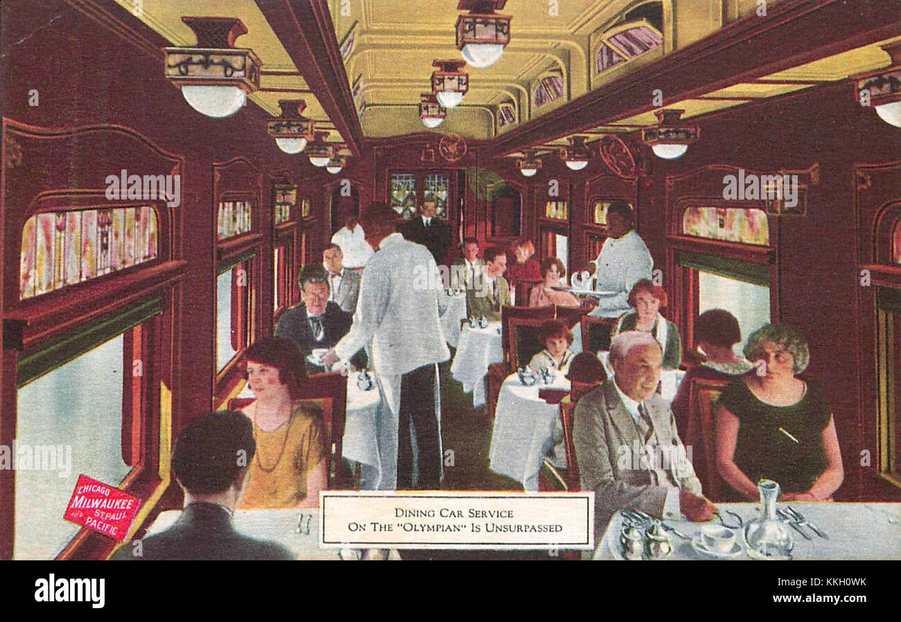 The Olympian dining car was a luxurious train car designed for dining ...