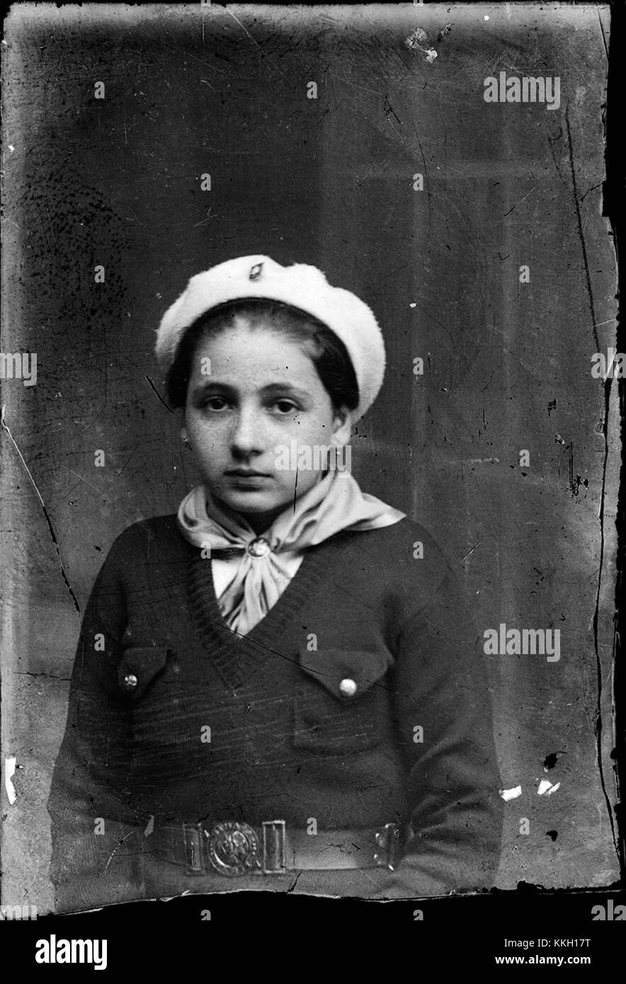 This photograph features a traditional Romanian 'Fata' in 'costum de ...