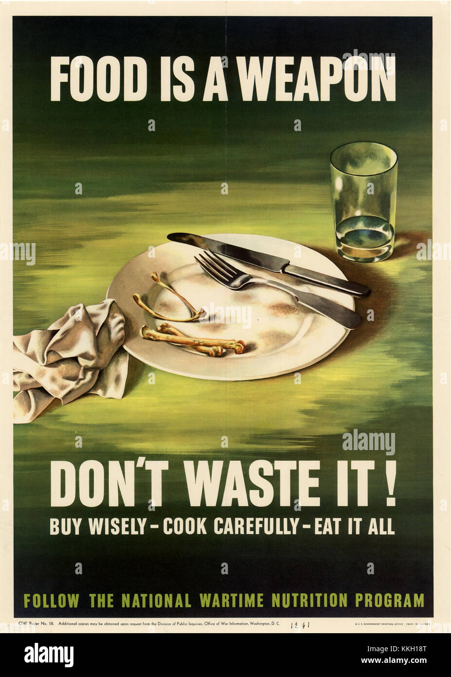 The poster 'Food is a Weapon' reflects the powerful role food plays in ...