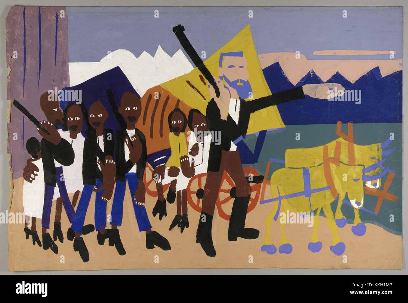 'On a John Brown Flight' is an artwork by William H. Johnson, depicting ...