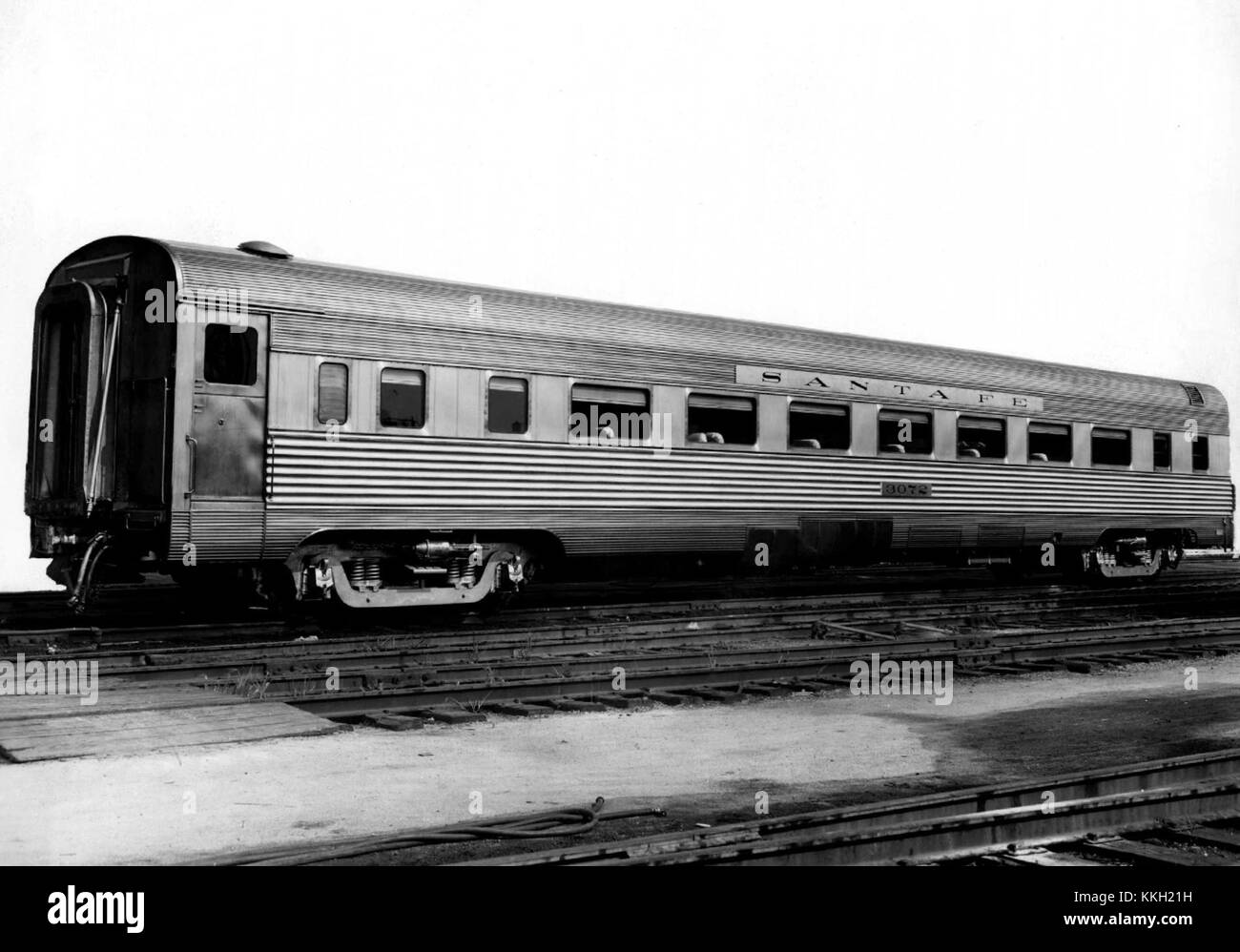 The 1937 Santa Fe streamlined coach car was a part of American railway ...
