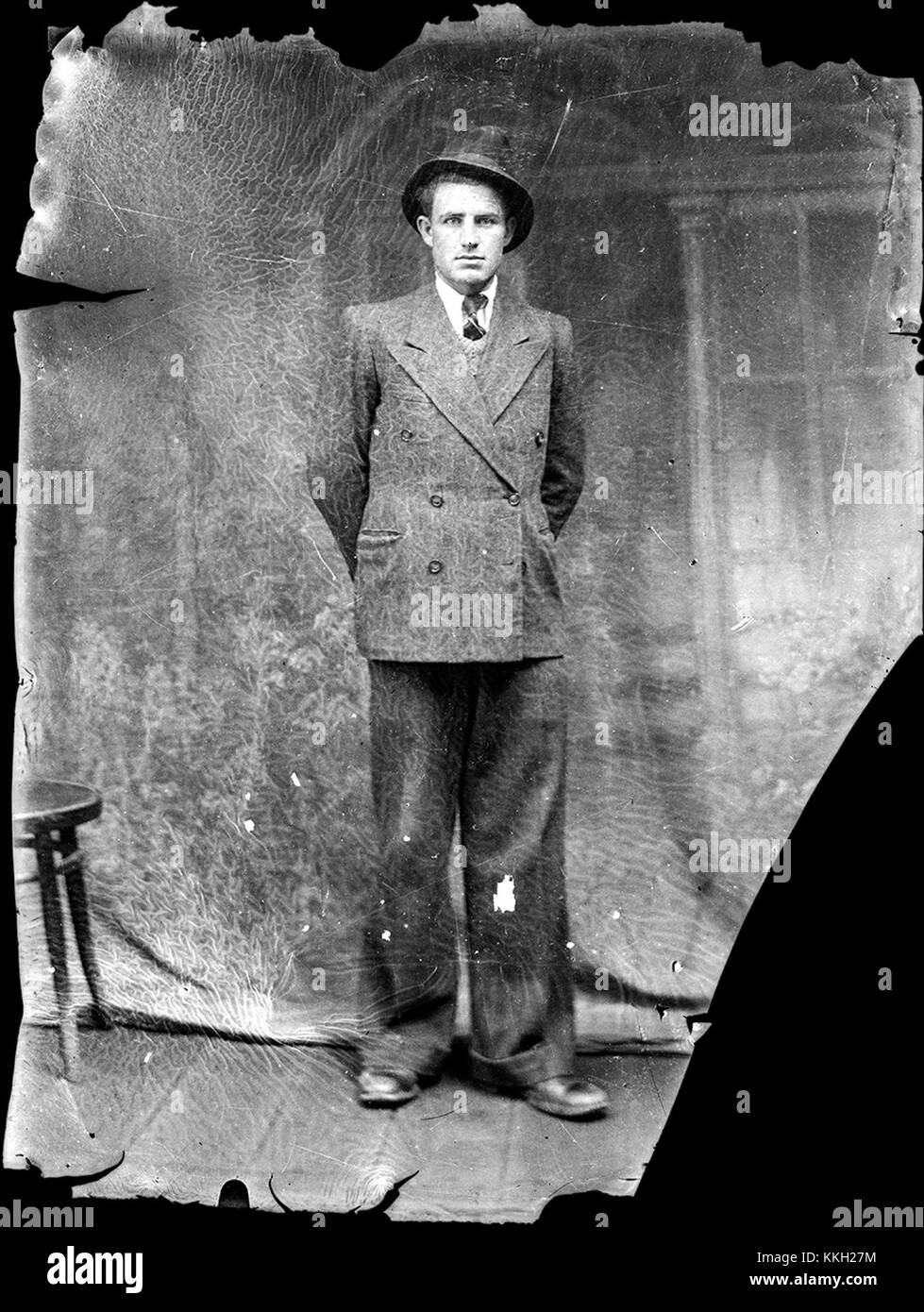 This image captures a man wearing a hat, as part of a photo taken in ...