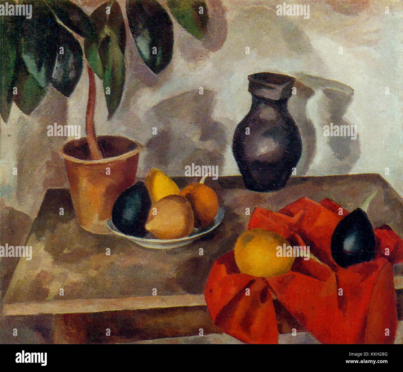 This still life painting, titled 'Naturmort with Ficus,' was created by ...