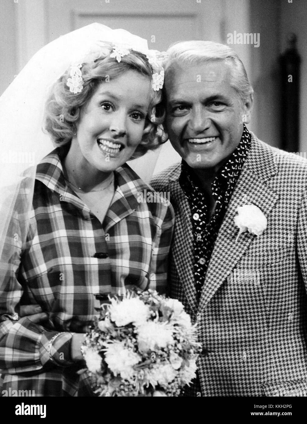Georgia Engel Ted Knight Mary Tyler Moore Show Wedding 1975 Stock Photo ...