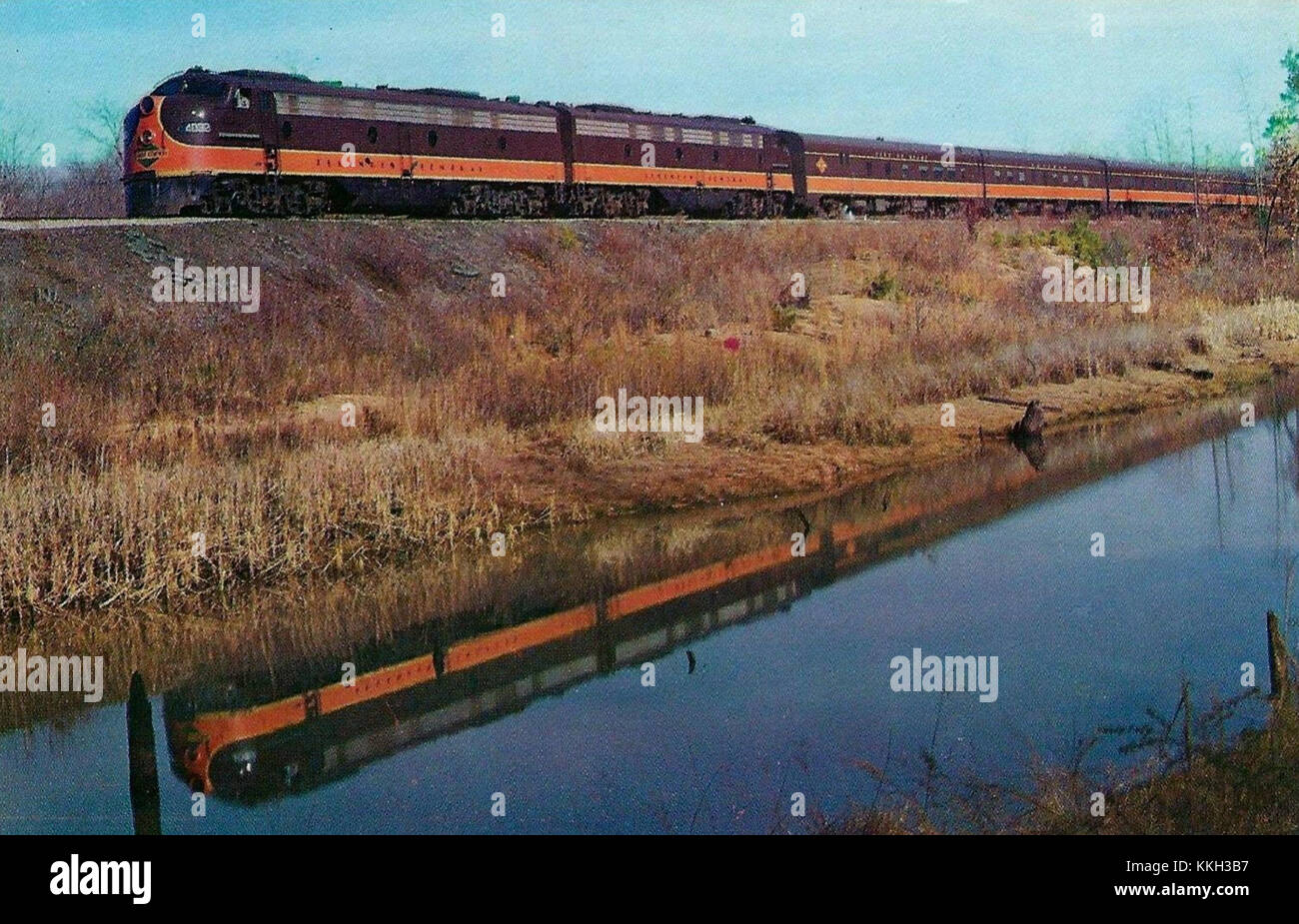 This image showcases the Illinois Central railroad line passing through ...