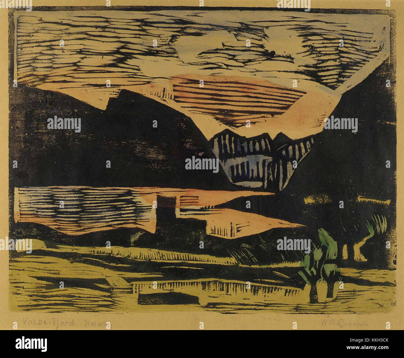 'Volda Fjord, Norway' by William H. Johnson captures the breathtaking ...