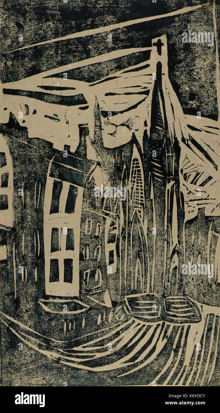 'Harlem Church' by William H. Johnson is an artwork reflecting the ...