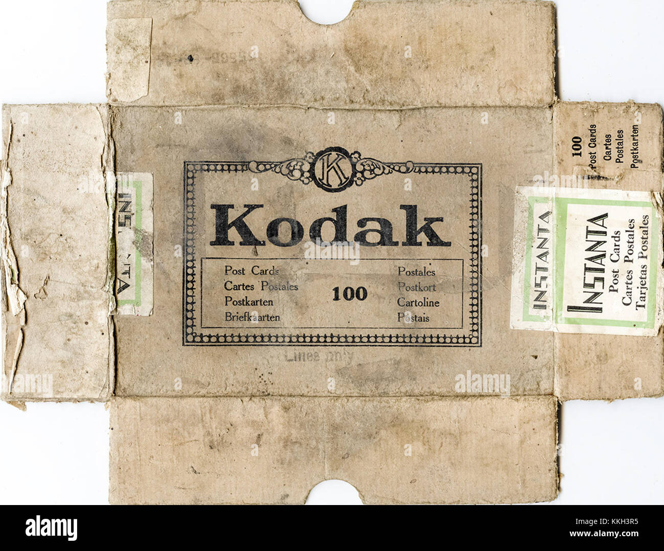 This box cover depicts Kodak Post Cards 100, a set of postcards ...