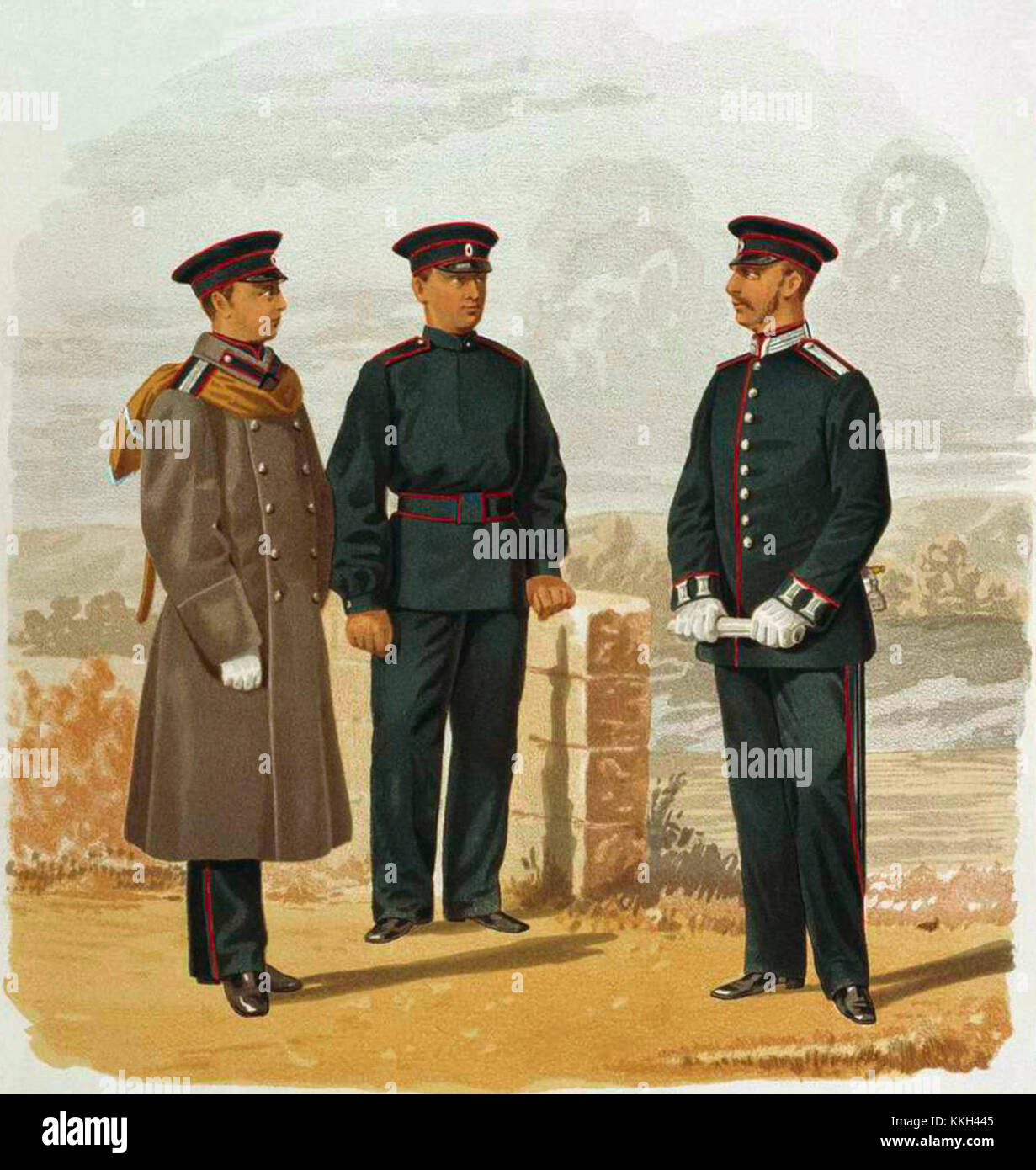 This illustrated description details the changes in military uniforms ...